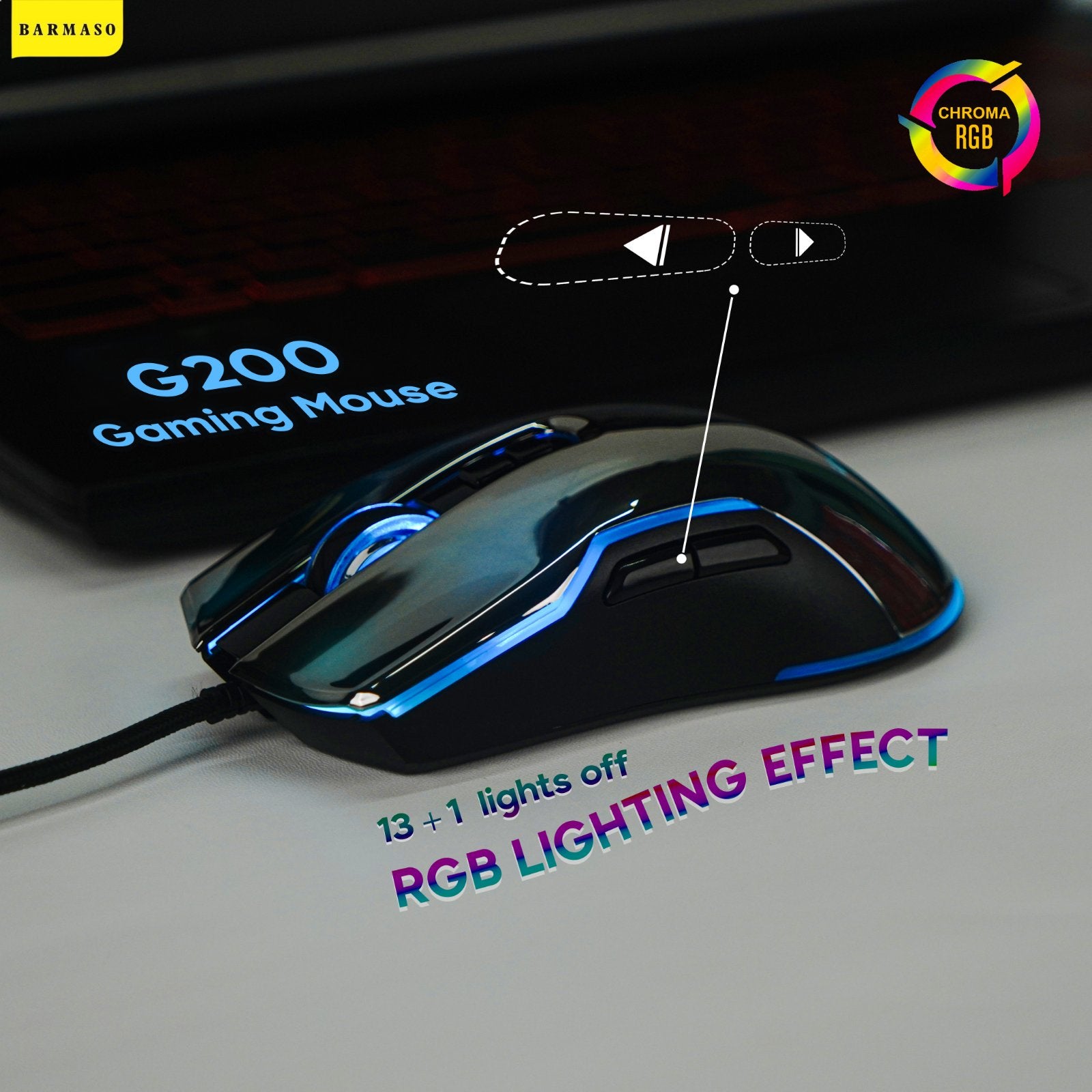 G200 Gaming Mouse(Wired) – BARMASO