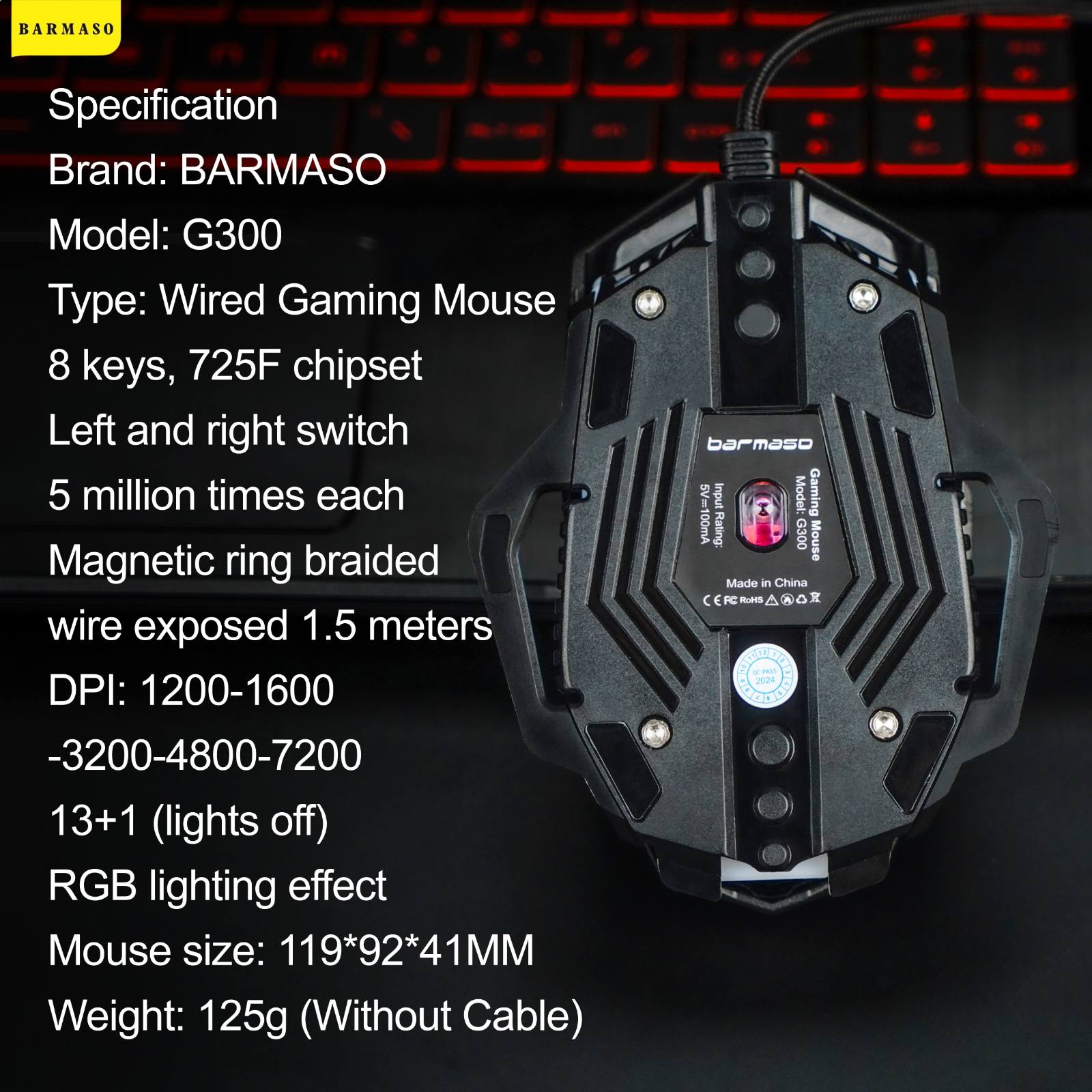 G300 Gaming Mouse(Wired) – BARMASO